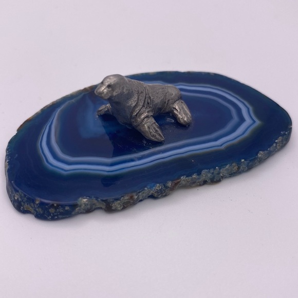 Other | Seal On Blue Agate Knick Knack | Poshmark